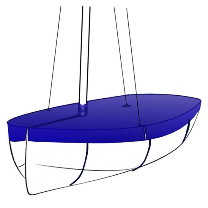 Laser 2000 Boat Cover Flat (Mast Up) PVC